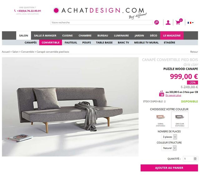 Refonte de site e-commerce (mobilier) - Agence web Alteo Lille